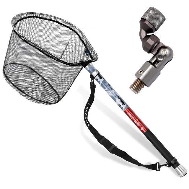 サンライク（SANLIKE）玉網 タモ網 伸縮式 ランディングネット 12段階 11段階 7段階 小継玉の柄 釣りネット 釣り 4つ折り枠 すくい網 淡