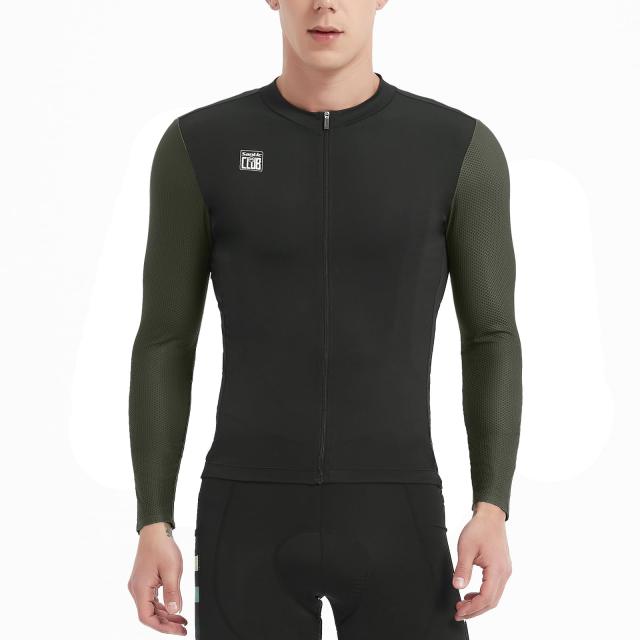 サンティック サイクルジャージ メンズ サイクリングジャージ長袖 春秋用 自転車ウェア 吸湿速乾 UVカット サイクルウェア