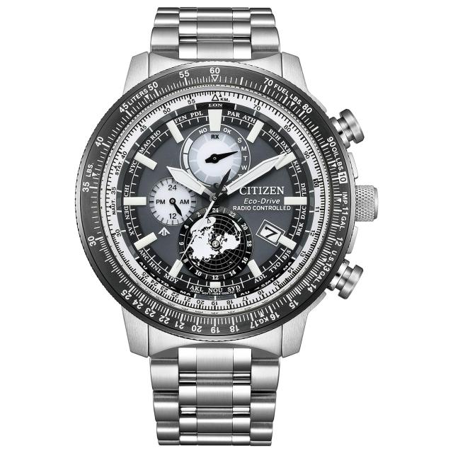 [Citizen] 腕時計 プロマスター 光発電エコ・ドライブ電波時計 ジオ・トレッカー SKYシリーズ グレー BY3006-53H メンズ シルバー