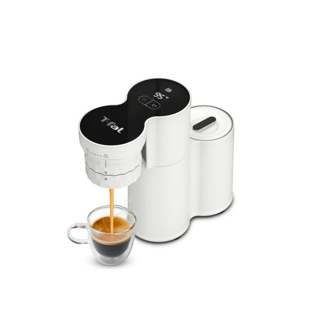ティファール （T-fal）ポータブルエスプレッソコーヒー セミオート 加圧ポンプ 0.18L水タンク コンパクト＆スリム コードレス
