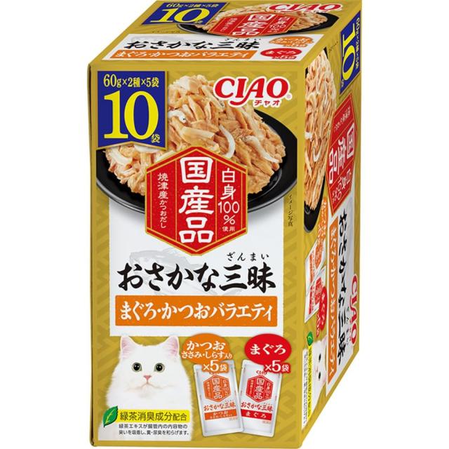 CIAO (チャオ) おさかな三昧 まぐろ・かつおバラエティ 60g×10袋の通販はau PAY マーケット - Day One STORE | au PAY マーケット－通販サイト