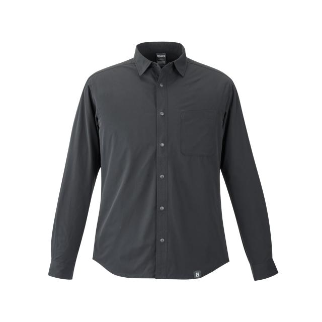 ミレー 登山シャツ インセクト バリヤー ソリッドシャツ ロングス リーブ MIV03193 メンズ ブラック-ノワール(NEW LOGO) XL