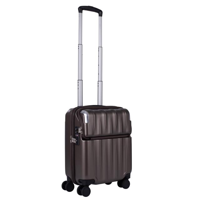 トラベリスト スーツケース キャリーケース ジッパーキャリー 機内持ち込みサイズ オープン フロントオープン ブレーキ付き スト