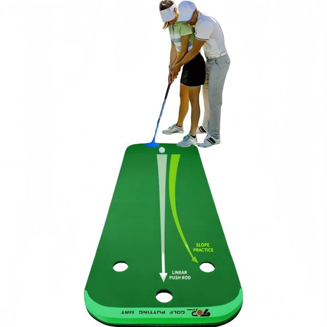 大型 パターマット3M ゴルフ パター練習マット パッティング 練習器具 人工芝 消音 屋内 屋外 反復練習 ゴルフ用品
