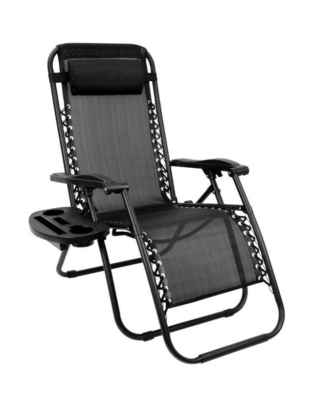 CampWild アウトドアチェア リクライニングチェア 折りたたみ アウトドアチェア オットマン付き 無段階 角度調節 軽量 耐荷重122kg 組立