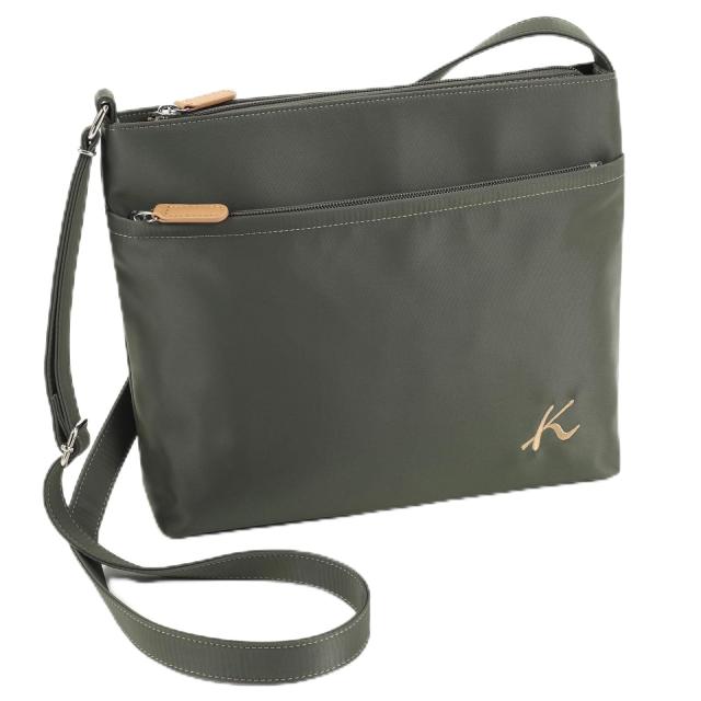 キタムラ 斜め掛け ショルダーバッグ R-0702 レディース 【WEB限定色】 オリーブ／カフェオレステッチ 緑 34671