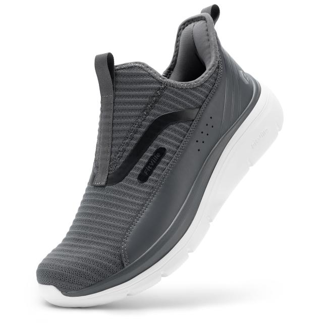 FitVille スニーカー スリッポン メンズ 幅広 2E 4E 厚底 ランニングシューズ スポーツシューズ ウォーキングシューズ 運動靴 通気 軽