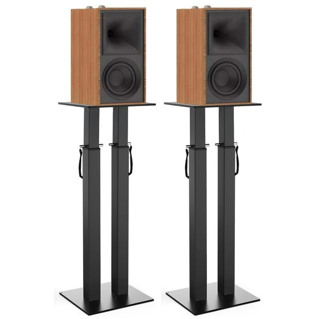 BQKOZFIN スピーカスタンド 卓上 長さ24 x幅21 x高さ74.5cm スピーカー スタンド スピーカー台 良質な金属製 9段高さ調節 42cm~74.5cm 耐