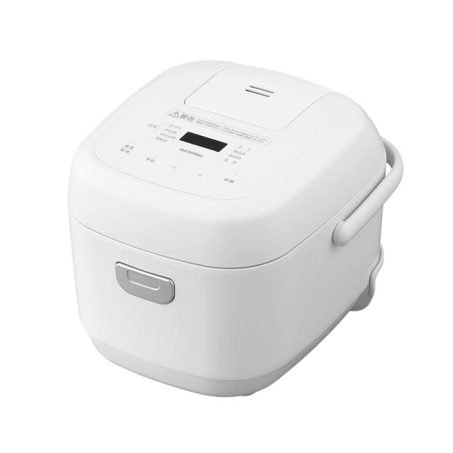 アイリスオーヤマ マイコン炊飯器 3合 一人暮らし 9種ヘルシーメニュー 自動メニュー搭載 銘柄炊き分け 軽量カップ付き RC-BMA30-W ホワ