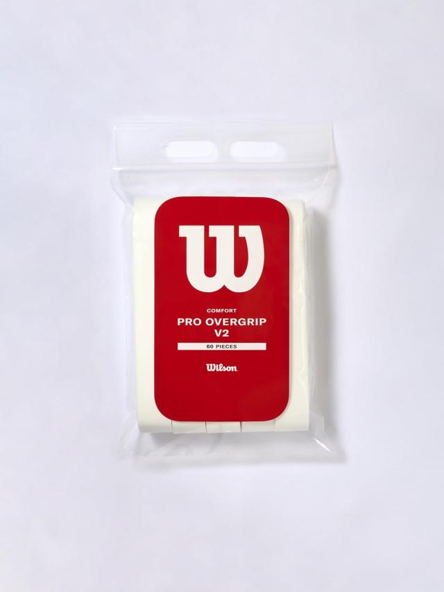 Wilson(ウイルソン) テニス バドミン トン グリップテープ プロオーバーグリップ V2.0 60個入り ホワイト WR8450001001 ウィルソン