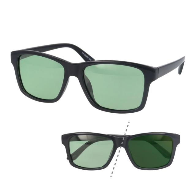 藤田光学 調光偏光サングラス メンズ UV99%カット 紫外線カット スクエア型 色が変わるレンズ 運転 釣り アウトドア スポーツ用 軽量