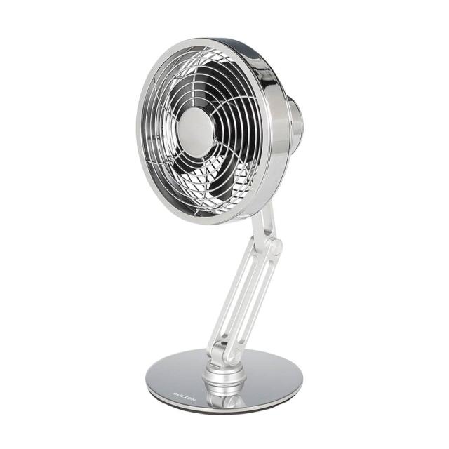 ダルトン(Dulton) 卓上扇風機 デスクファン クローム シルバー 静音 小型 USB電源 type-C 風量三段階調節 360度 スウィングアーム 折りた