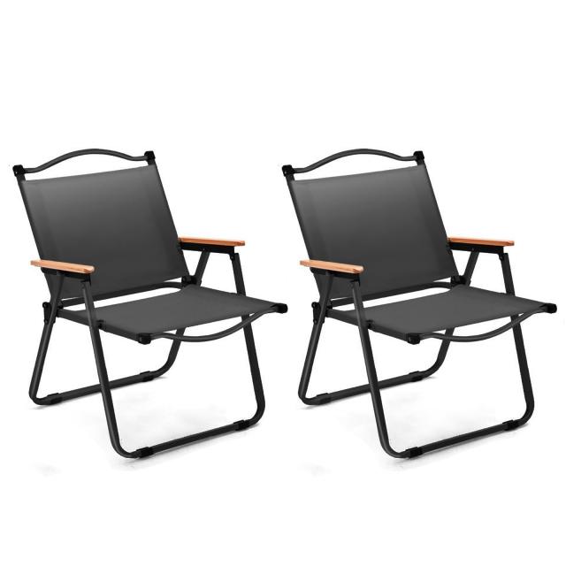 CampWild アウトドアチェア キャンプチェア 折りたたみ椅子 カーミットチェア アームレスト付き 耐荷重 150kg 持ち運びが便利 庭園 花見