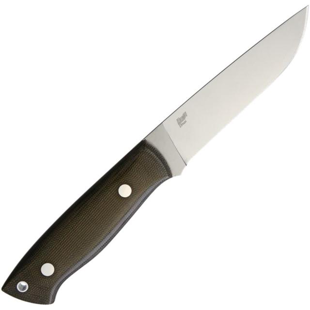 BRISA Knives アウトドアナイフ TRAPPER 115 グリーンマイカルタ Elmax フラットグラインド 専用シース付属 075[bbri2066r]