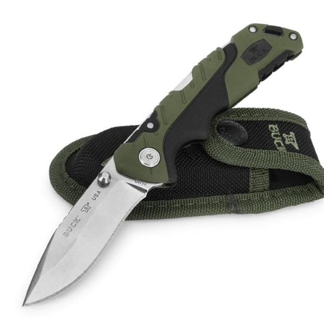 BUCK KNIVES 折りたたみナイフ Small Folding Pursuit  ロックバック 0661GRS[bbu661grsr]