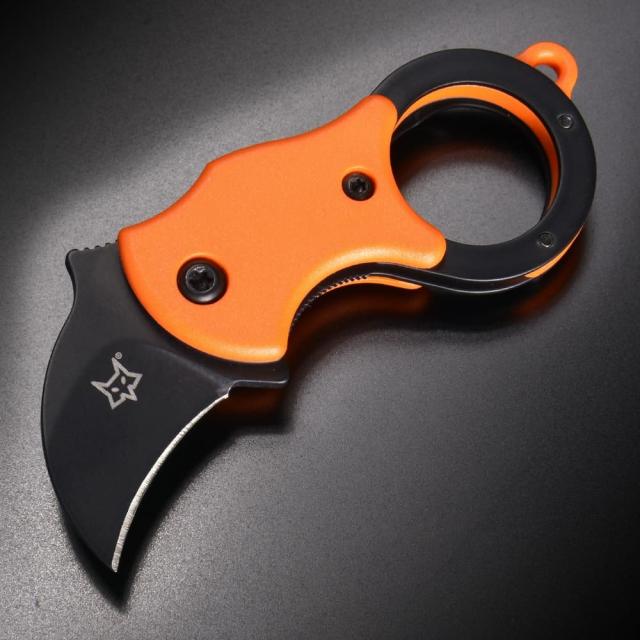 フォックスナイブズ 折りたたみナイフ Mini-KA カランビット [ ブラック&オレンジ ][fox535ob]