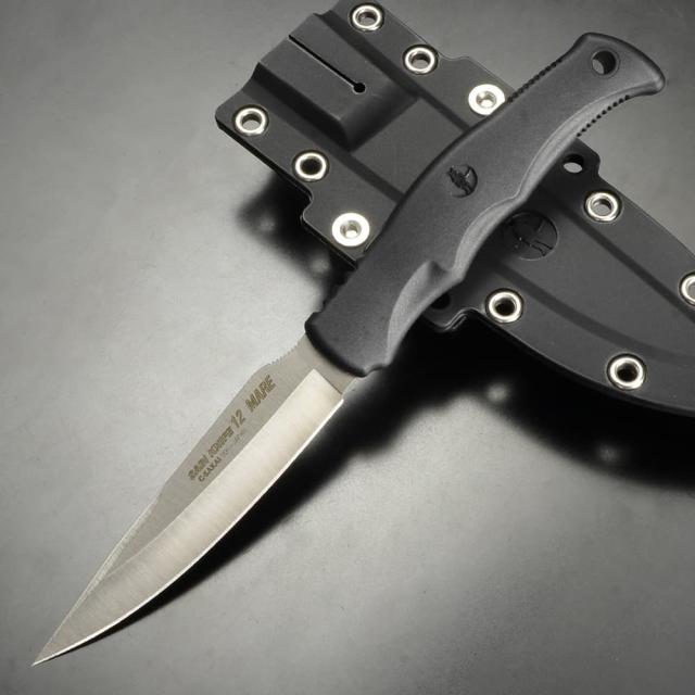 G・SAKAI アウトドアナイフ サビナイフ12 MARE 直刃 シース付属 [ ブラック ][g11484]