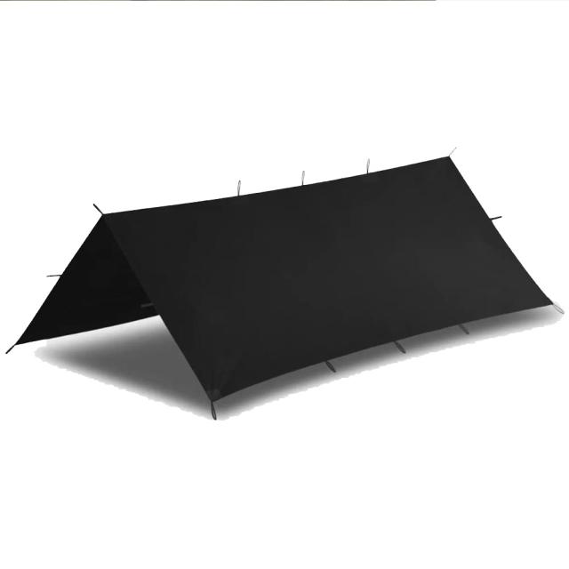 HELIKON-TEX ポリエステル小型タープ 収納袋付 リップストップ生地 PO-STS-PO [ ブラック ][postspo01]