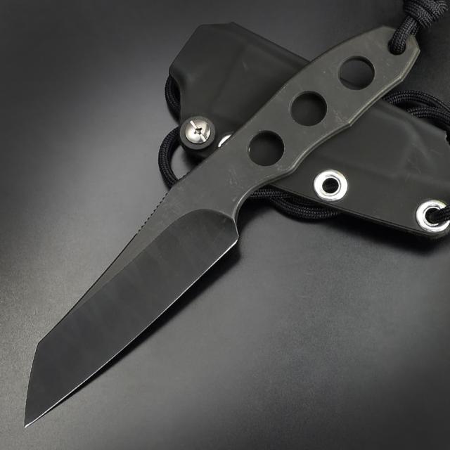 Makkari knives スケルトンナイフ 間狩純平作 ラプトルワーンクリフ [ 黒ブレード / 黒 ][ra12320]