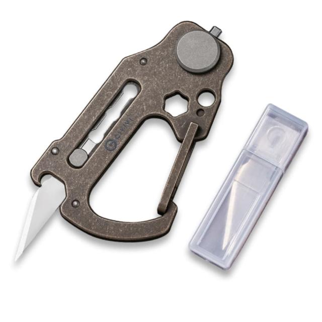 CIVIVI マルチツール Polymorph カラビナ型 チタン製 替え刃3本付き [ ブロンズ ][ra13259]