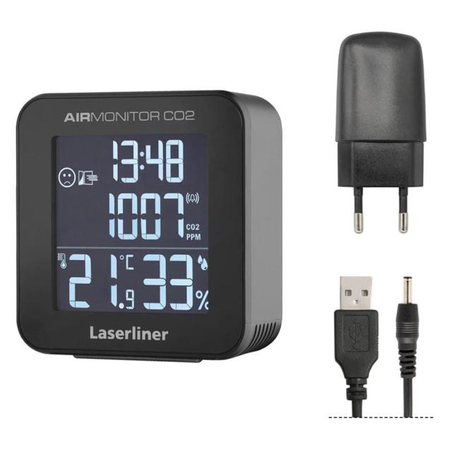 UMAREX Laserliner 空気環境測定器 AirMonitor CO2 卓上時計 082.427A[ra18579]