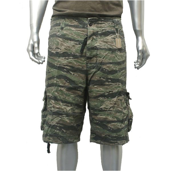 Rothco ハーフカーゴパンツ Vintage Utility Cargo Shorts タイガーストライプカモ 2214 [ Mサイズ ][ro2214m]