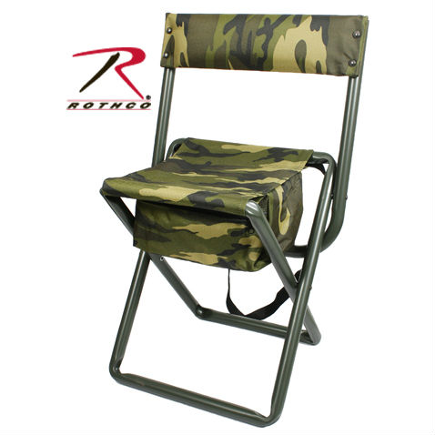 Rothco 折りたたみ椅子 ポーチ付 ウッドランドカモ 4578[ro4578woodland]