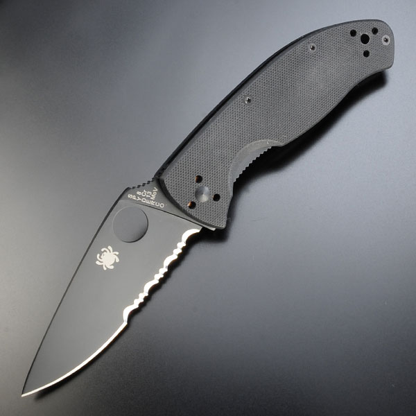 Spyderco 折りたたみナイフ Tenacious 半波 オールブラック C122GBBK[sc122gbbkps]