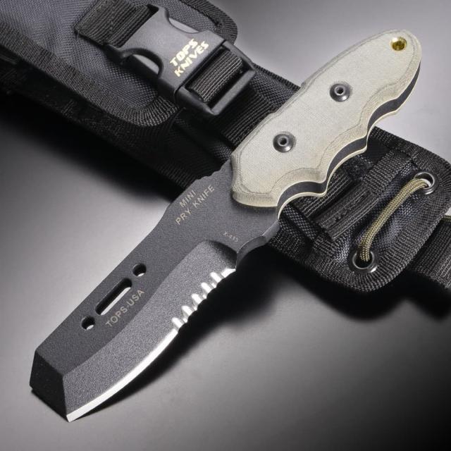 TOPS ミニプライナイフ 高炭素鋼 TPMPK01 左利き用[tpmpk01lh]