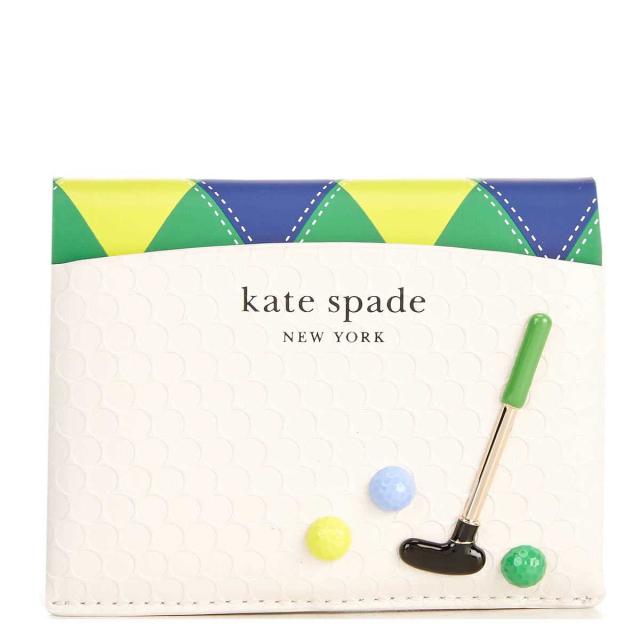 ケイトスペード カードケース レディース ゴルフ 大容量 二つ折り スリム カード入れ kate spade