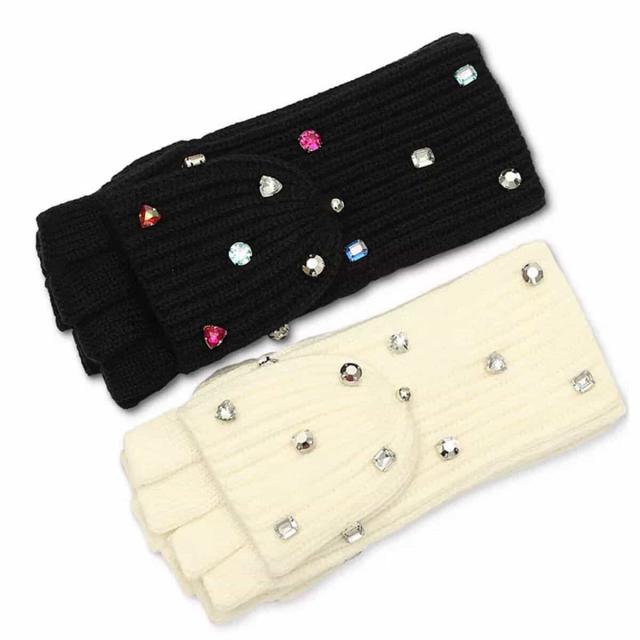 ケイトスペード 手袋 レディース ブランド ミトン 指なし 2Way キラキラ スマホ Kate Spade New York