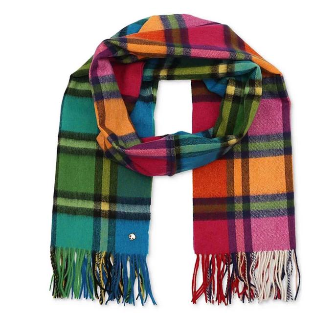 ケイトスペード マフラー ブランド レディース 大判 チェック ストール 厚め 秋冬 Kate Spade New York