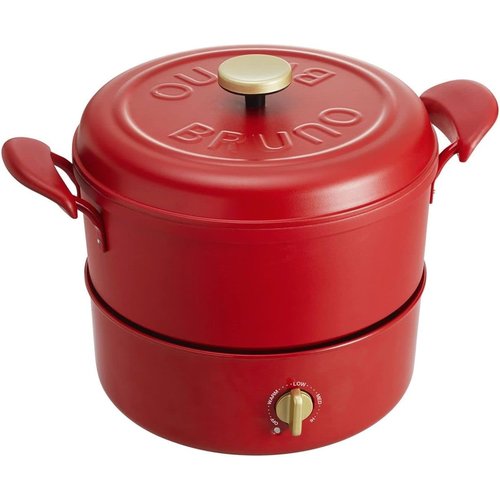 ブルーノBRUNO マルチグリルポット グリルポット BOE065 レッド