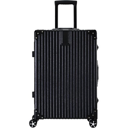 タビトラ スーツケース キャリーケース アルミフレーム 四角 静音 TSAロック 傷が目たちにくい ブラック M