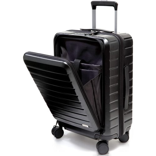Evoon スーツケース キャリーバッグ キャリーケー チPC収納可能 TSAロック Sサイズ 35L ブラック