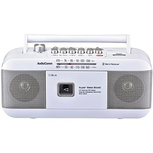 オーム OHM Audiom ラジカセ ラジオカセット 再生 ステレオ RCS-351Z 07-8379 OHM
