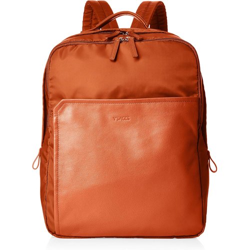 イザック ナイロン×レザー スクエアリュックサック Y91-05-03