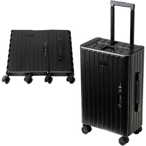 アンドフラット 折り畳み式キャリーバック メタリック