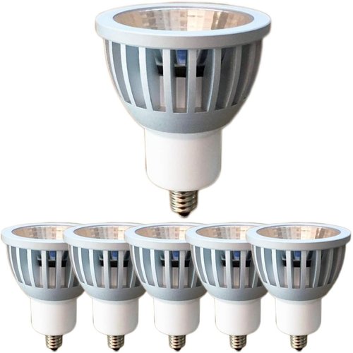 LEDハロゲン電球 EZ10 12V COB7W JR 昼白色相当 5000K EZ10口金 7W 6個セット