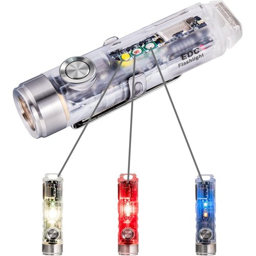 RovyVon LED Aurora A8 キーホルダ 式、10モード、チェック、読書に最適 365nm／赤／白