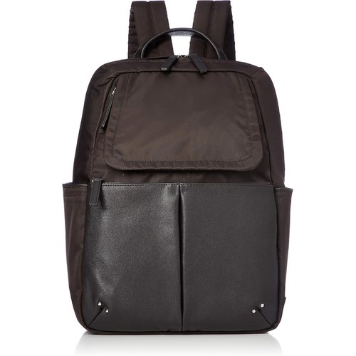 イザック NEWナイロン×レザーコンビシリーズ 前ポケットリュックサック Y91-11-04