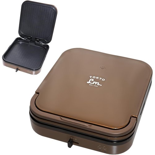 TOKYO LM ホットプレート ミニホットプレート 暮らし 新生活 2つ折り収納 焼肉 お好み焼き ブラウン