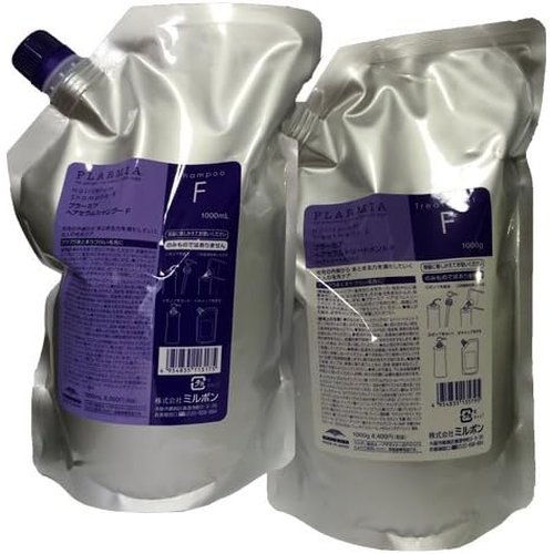 ミルボン プラーミア ヘアセラムシャンプー F 100 ＆ トリートメント F 1000ml 詰め替え用 セット