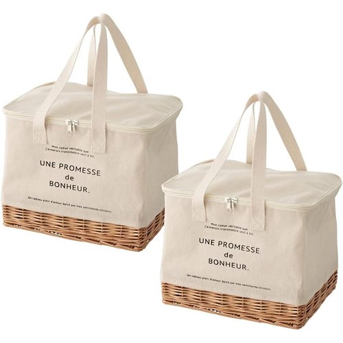 ヘッズ 保冷バッグ 30×21×22cm 白 2枚 ボ ご付クールバッグ エコバッグ HEADS BNR-KCB