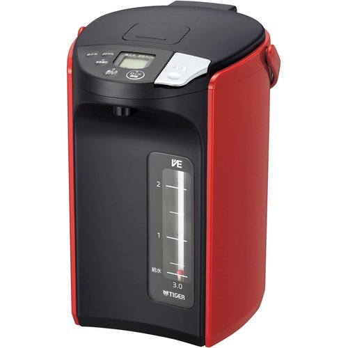 タイガー魔法瓶 TIGER 電気ポット 蒸気レス 節電 全構造 とく子さん 3.0L レッド PIP-A301R