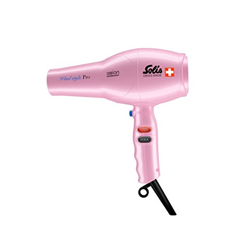 ソリス家庭用ドライヤー、サロンのような仕上がり、クールショットボタン、イオンテクノロジー、ウインドスタイルプロ、ソフトピンク