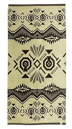 キャプテンスタッグ(CAPTAIN STAG) 大判タオル ラグ カバー ビッグジャガードタオル 180×100cm 綿100% ナバホパターン/モロッカンタイルパターン UD-73/UD-74/UD-75