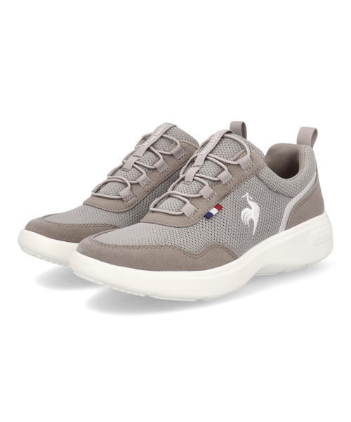 le coq sportif ルコックスポルティフ LA RHONE レディーススニーカー【軽量/幅広3E】ゴムシューレース 脱ぎ履き楽チン(ラローヌ) QL3VJC05GY グレー