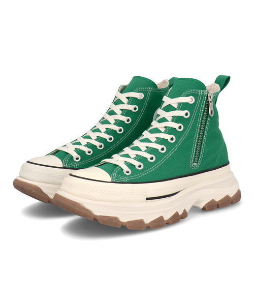 converse コンバース ALL STAR R TREKWAVE Z HI レディーススニーカー ハイカット 厚底(オールスターRトレックウエーブZHI) 31310810 グリーン【レディース】