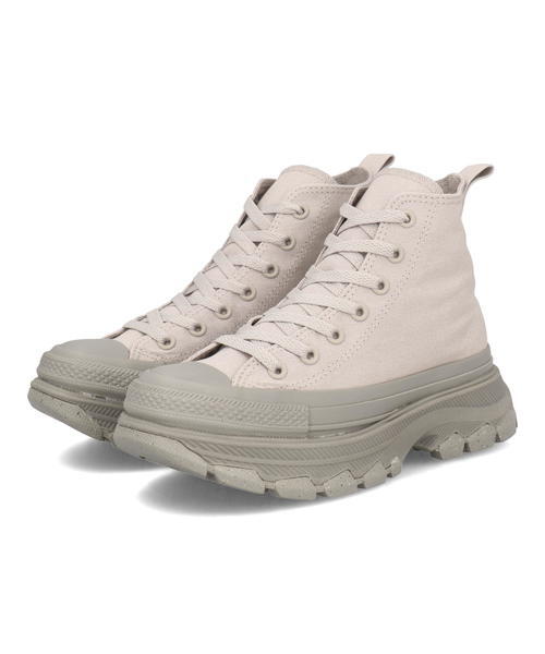 converse コンバース ALL STAR R TREKWAVE HI レディーススニーカー ハイカット 厚底(オールスターRトレックウエーブHI) 31312440 フェザーグレー